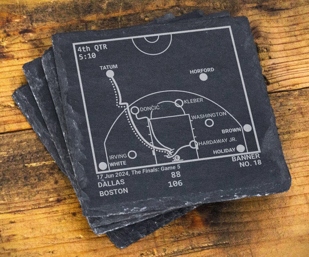 2024 Championship Set | Boston Celtics Greatest Plays: Slate Coasters ...