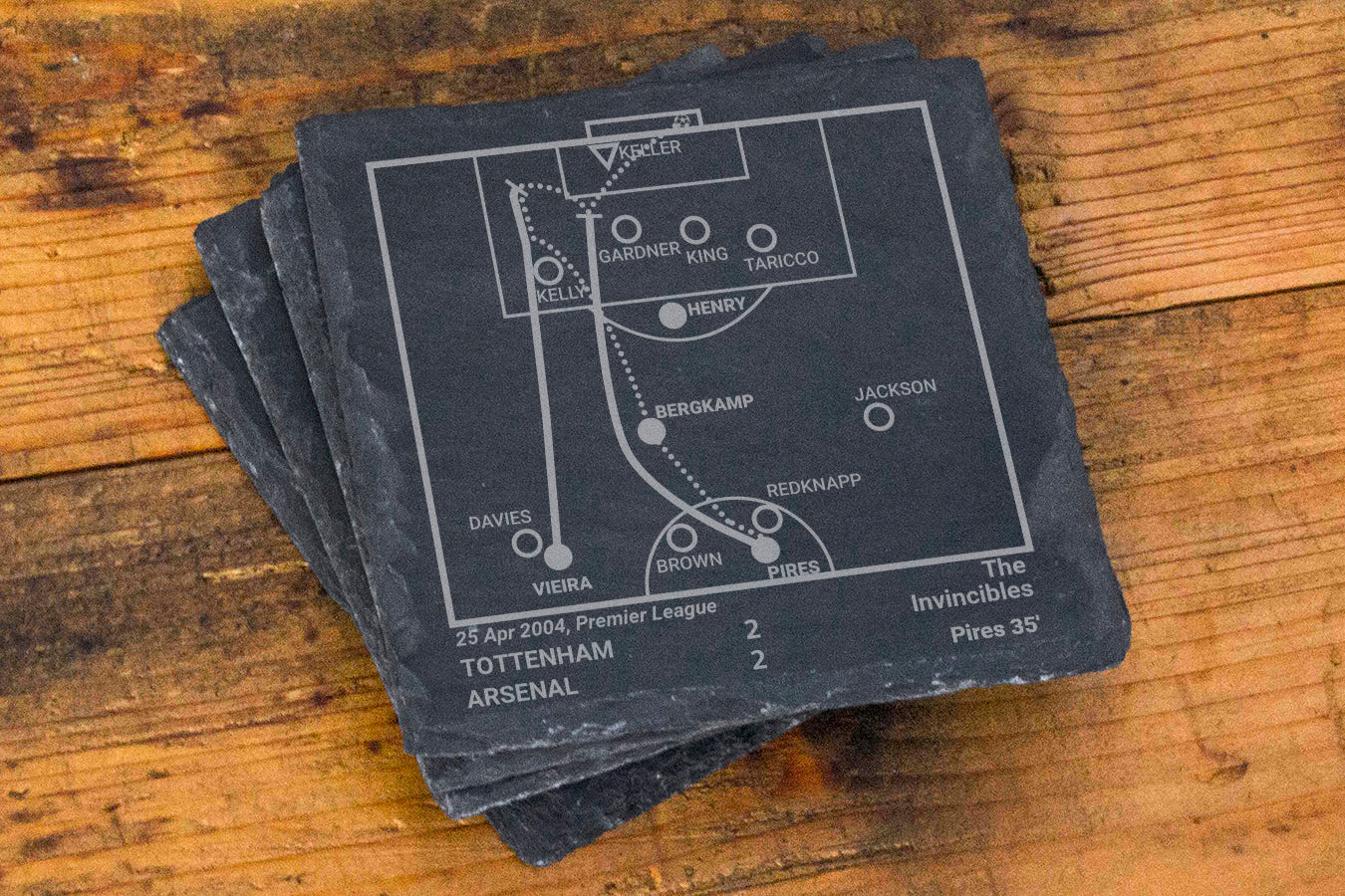 Arsenal Greatest Goals: Slate Coasters (Set of 4) – Playbook