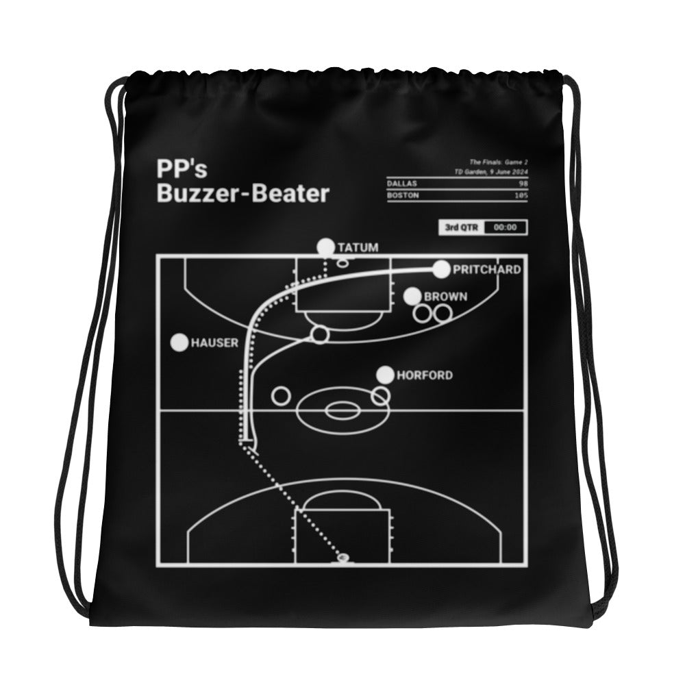 Boston Celtics Greatest Plays Drawstring Bag: PP's Buzzer-Beater (2024 ...