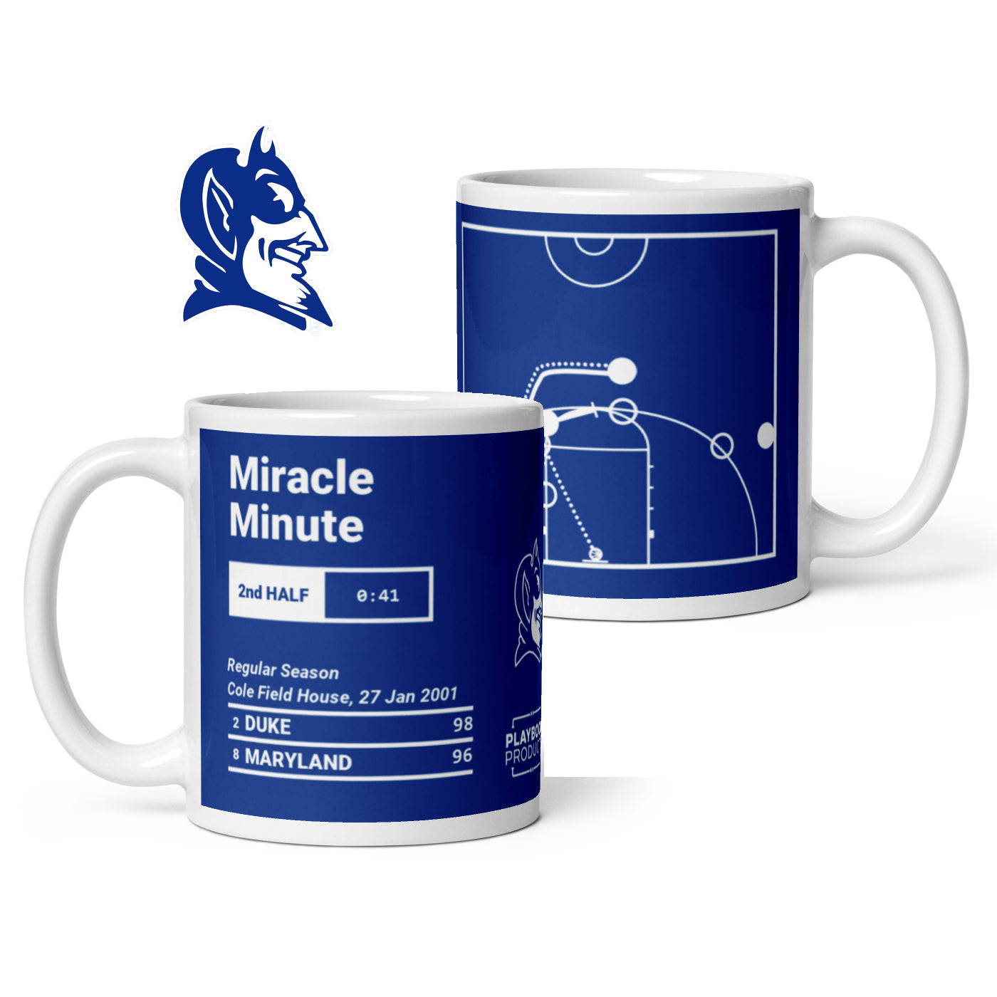 Duke Basketball Greatest Plays Mug: Miracle Minute (2001) – Playbook
