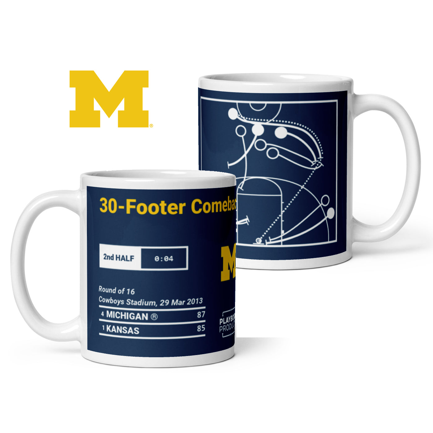 Michigan Basketball Greatest Plays Mug: 30-Footer Comeback (2013 ...