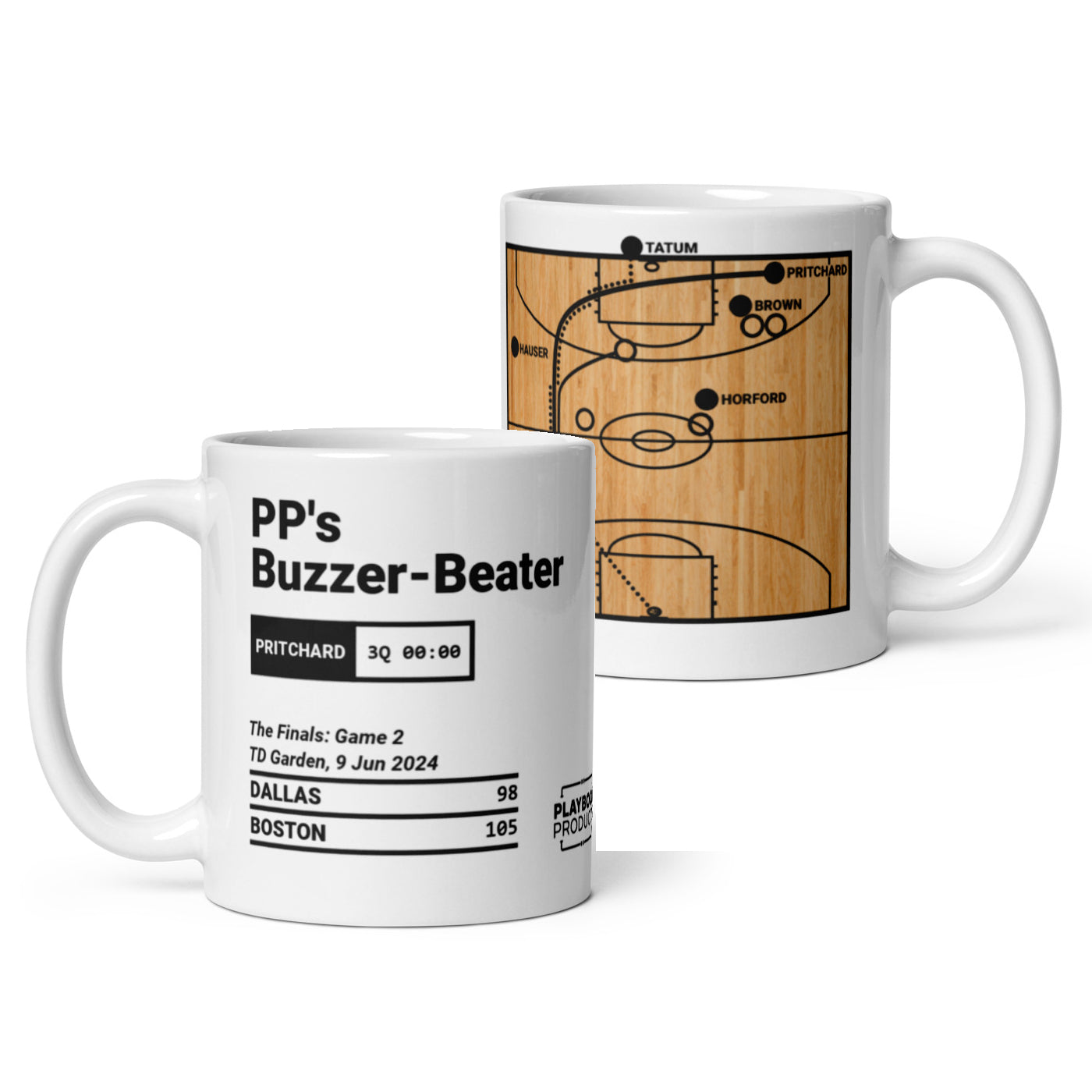 Boston Celtics Greatest Plays Mug: PP's Buzzer-Beater (2024) – Playbook