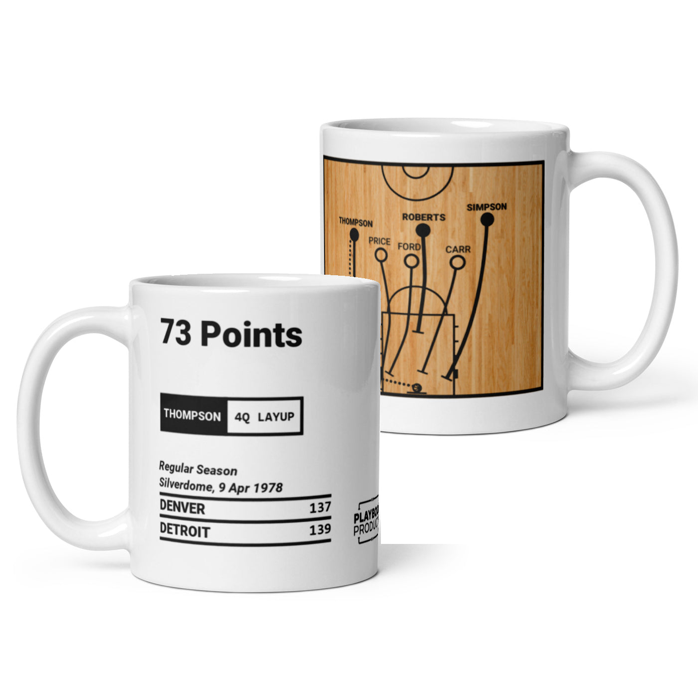 Denver Nuggets Greatest Plays Mug: 73 Points (1978) – Playbook