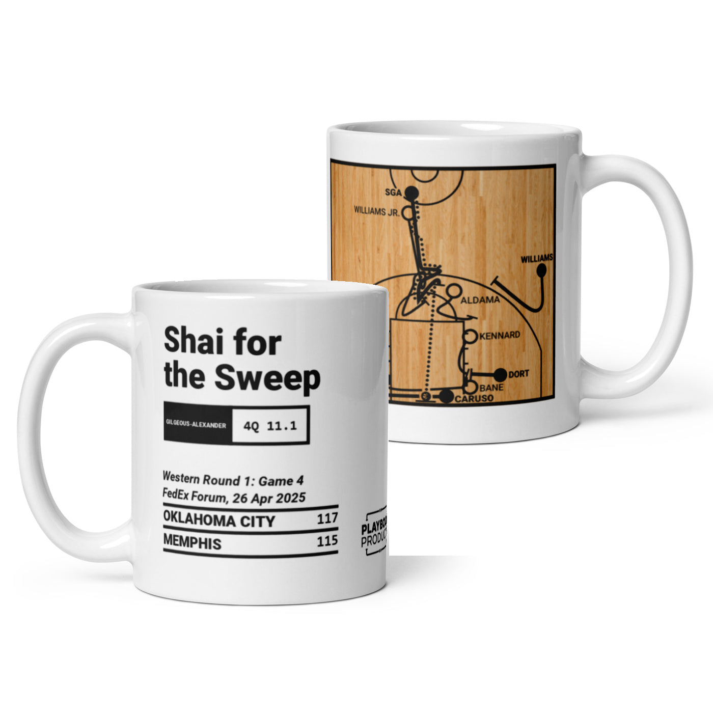 Oklahoma City Thunder Greatest Plays Mug: Shai for the Sweep (2025 ...