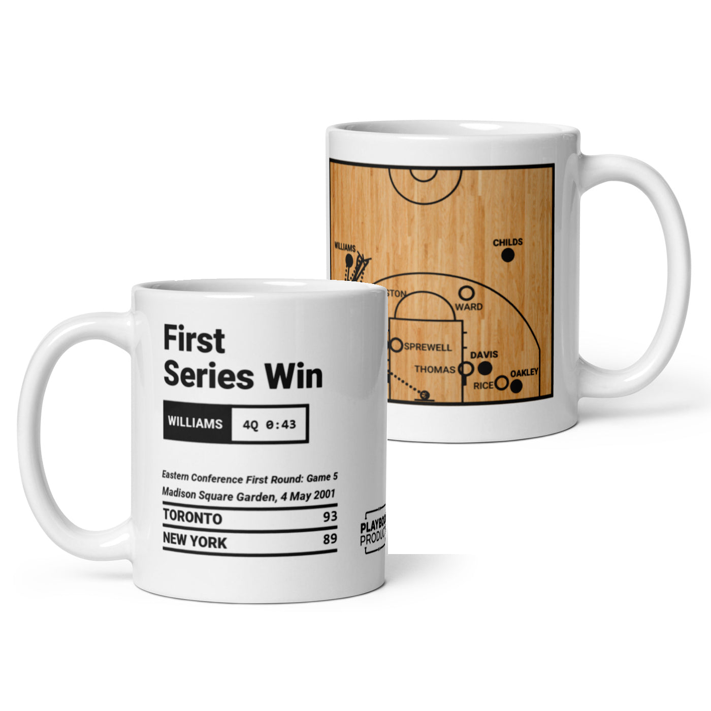 Toronto Raptors Greatest Plays Mug: First Series Win (2001) – Playbook