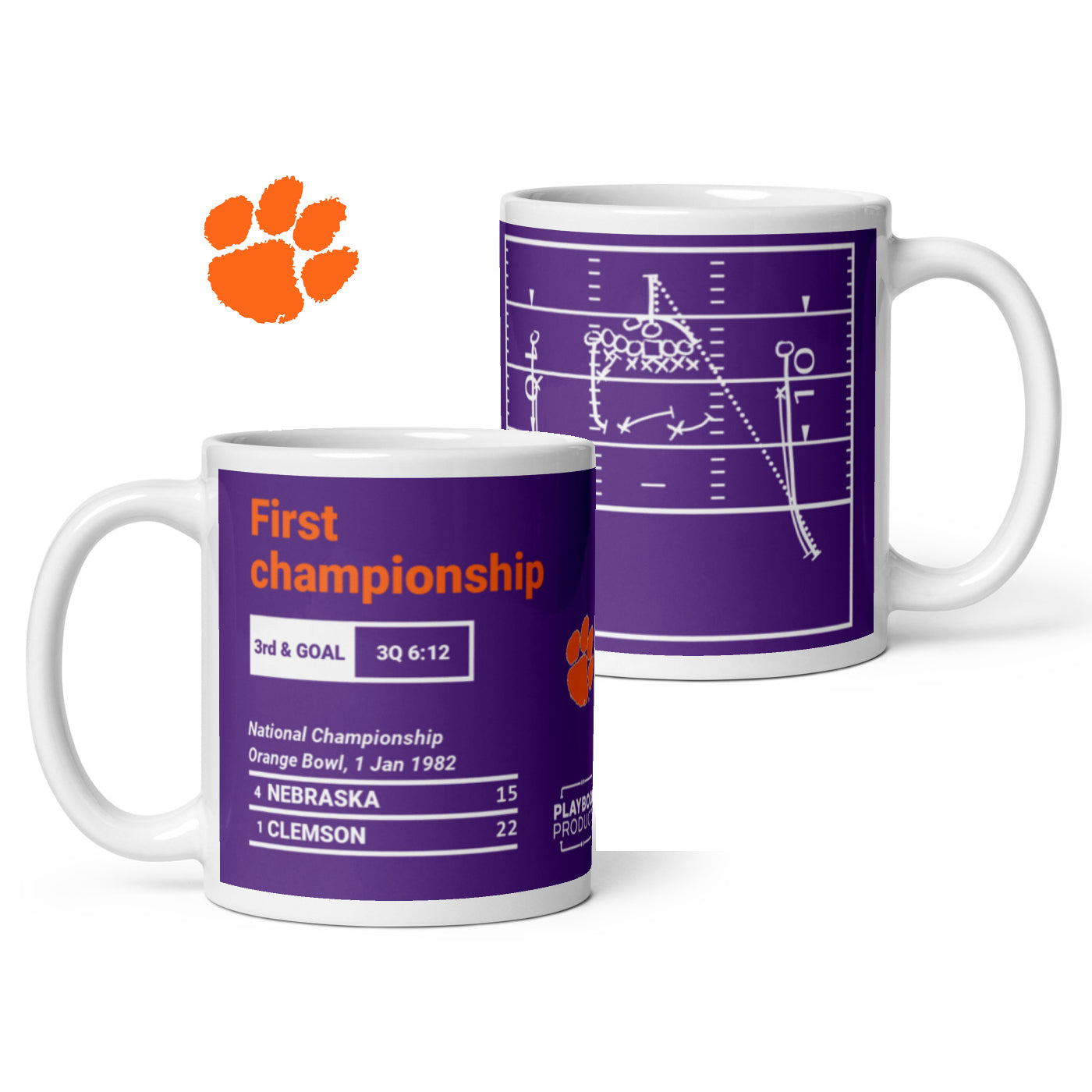 Clemson Football Greatest Plays Mug: First championship (1982) – Playbook