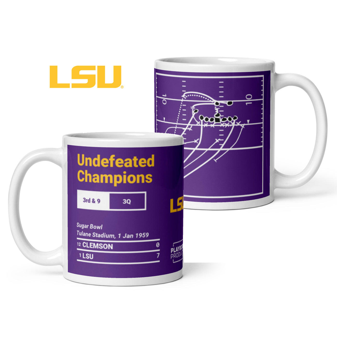 LSU Football Greatest Plays Mug: Undefeated Champions (1959) – Playbook