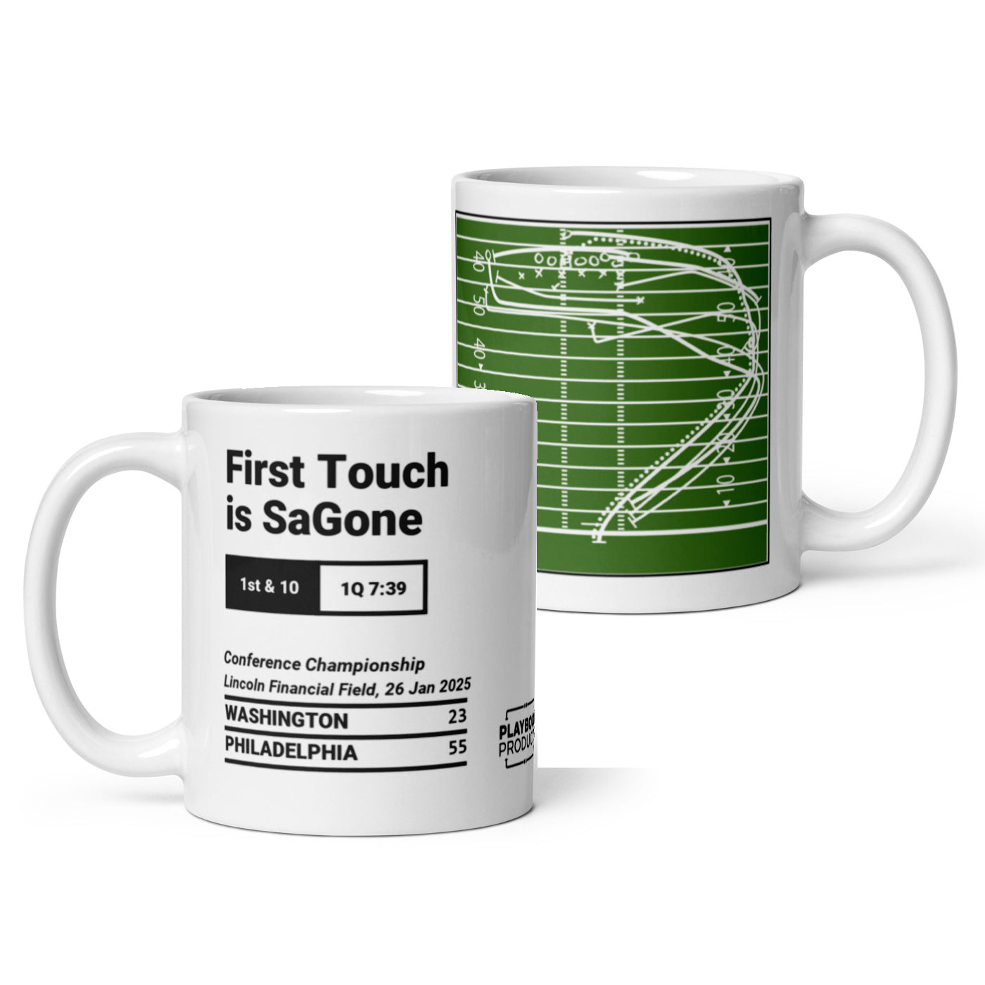Philadelphia Eagles Greatest Plays Mug: First Touch is SaGone (2025 ...