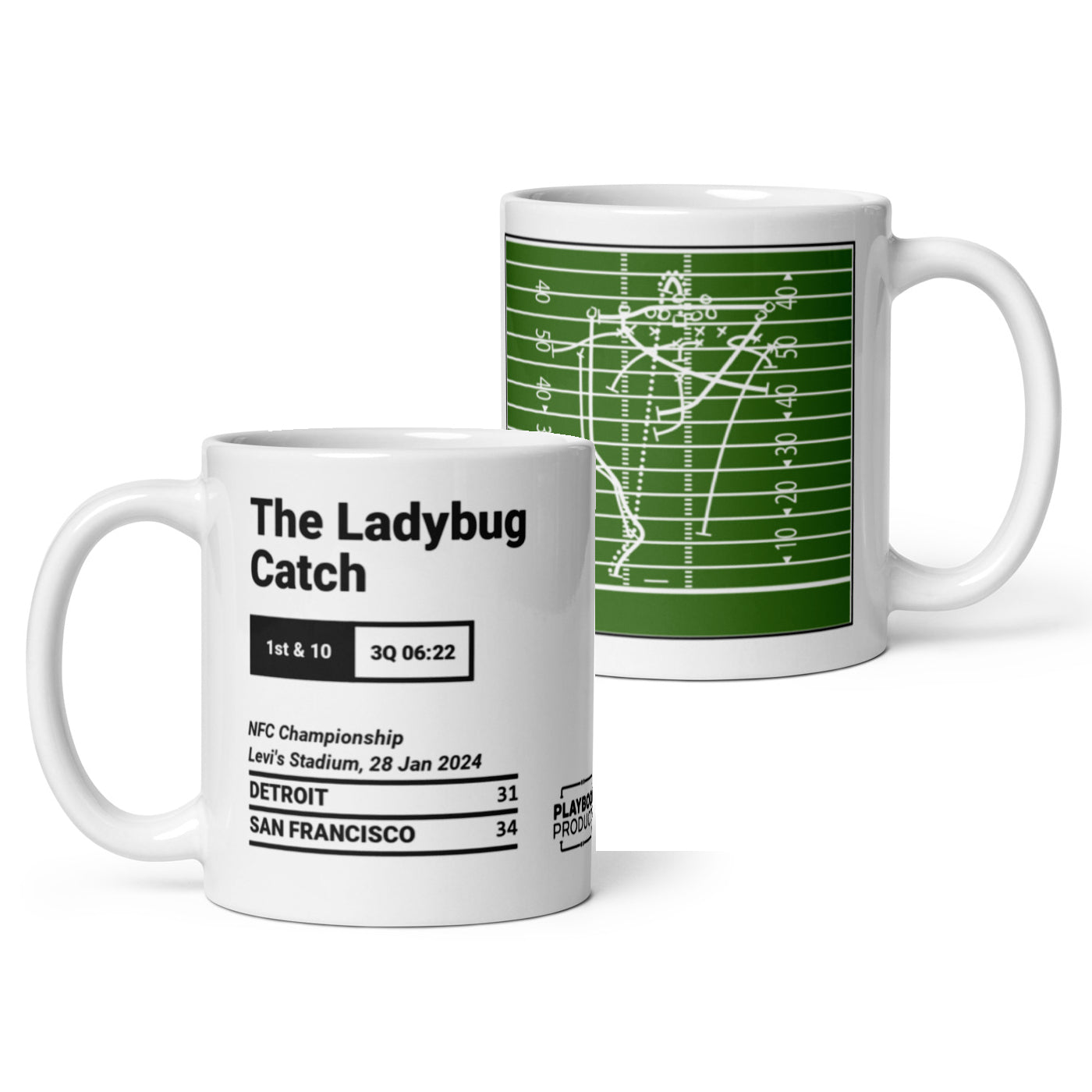 San Francisco 49ers Greatest Plays Mug: The Ladybug Catch (2024) – Playbook