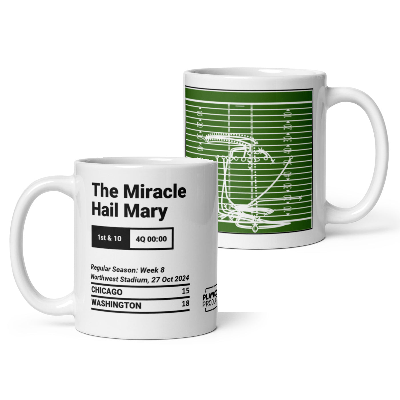 Washington Commanders Greatest Plays Mug: The Miracle Hail Mary (2024 ...