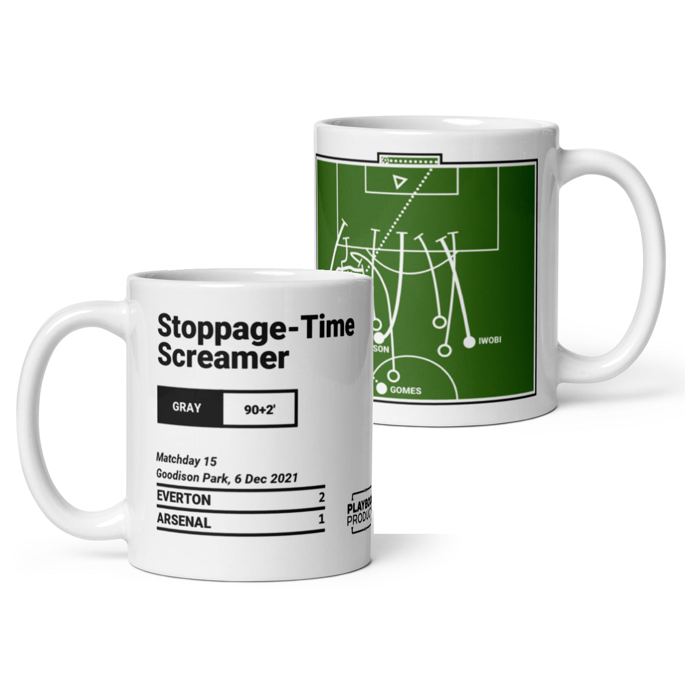 Everton Greatest Goals Mug: Stoppage-Time Screamer (2021) – Playbook
