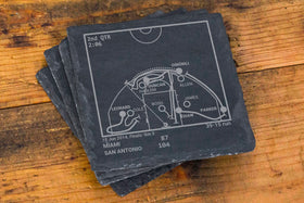 San Antonio Spurs Greatest Plays: Slate Coasters (Set of 4) – Playbook