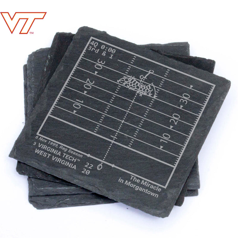 Greatest Virginia Tech Football Plays: Slate Coasters (Set of 4) – Playbook