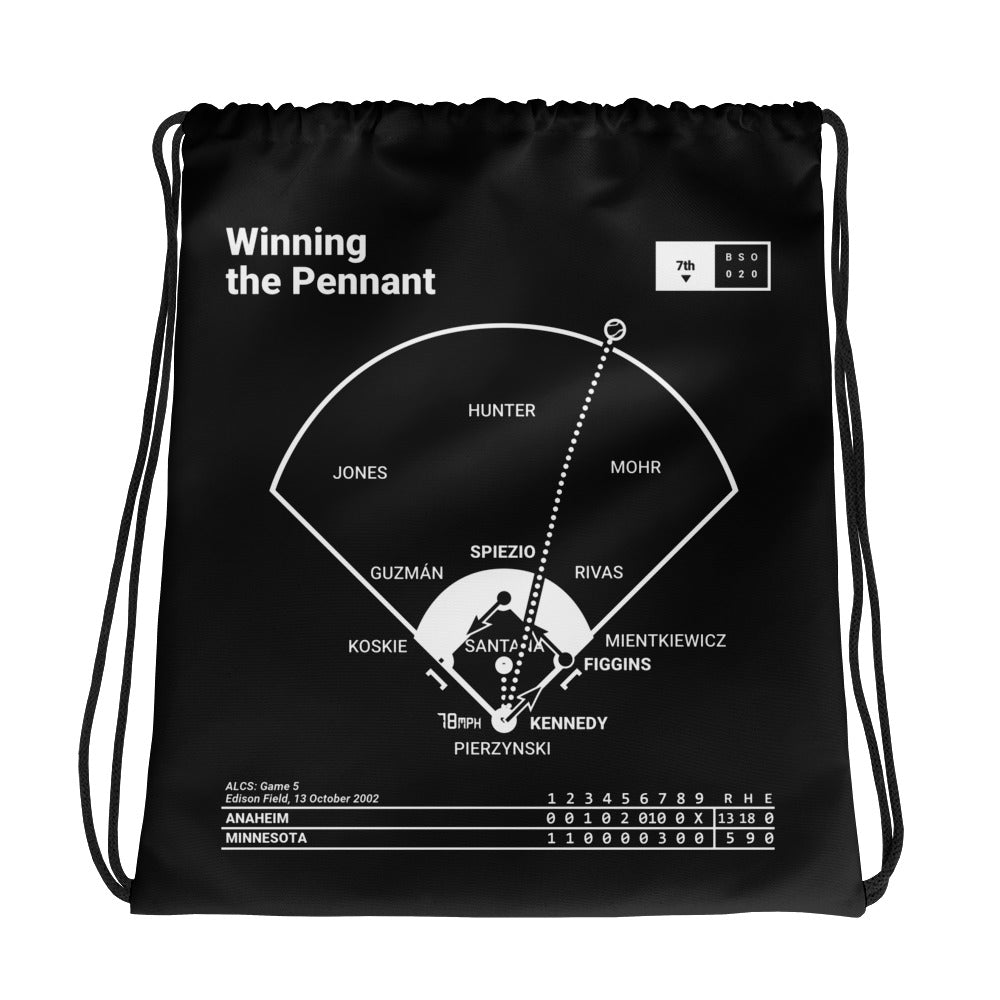 Los Angeles Angels Greatest Plays Drawstring Bag: Winning the Pennant ...