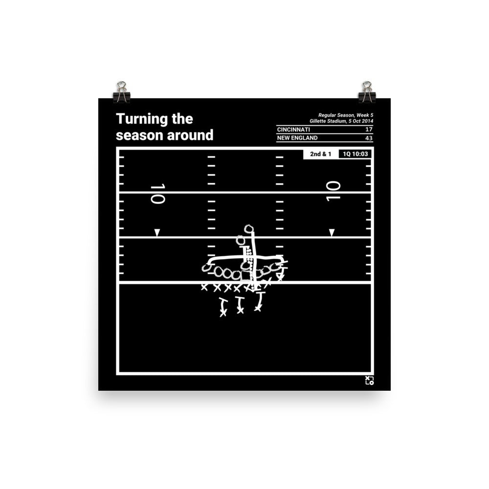 New England Patriots Greatest Plays Poster: Turning the season around ...
